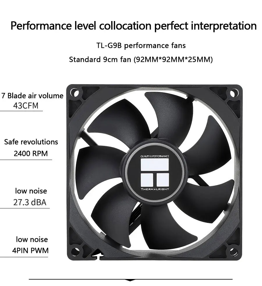 Thermalright AX90-SE CPU Air Cooler 4 Heat pipes Chassis heat PC Radiator for AMD AM4/AM5 Intel ...
