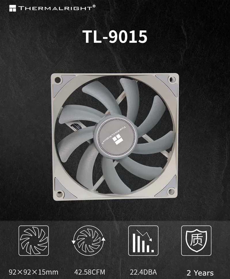 Slim 120mm Fan Thermalright 90mm Fan PWM Quiet Cooling Fan 15mm Thick ...
