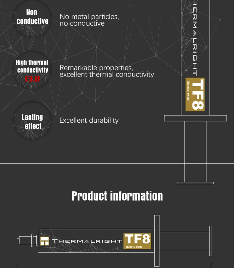 Thermalright TF8 1.2g/2g/5.8g Thermal Conductivity13.8W/m.k Thermal ...