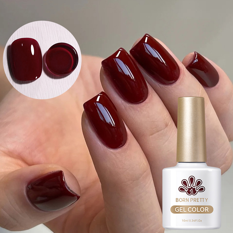 Born Pretty Nail Gel Polish Christmas Red Purple Soak Off Uv Led Varnish Shining Nail Art ...