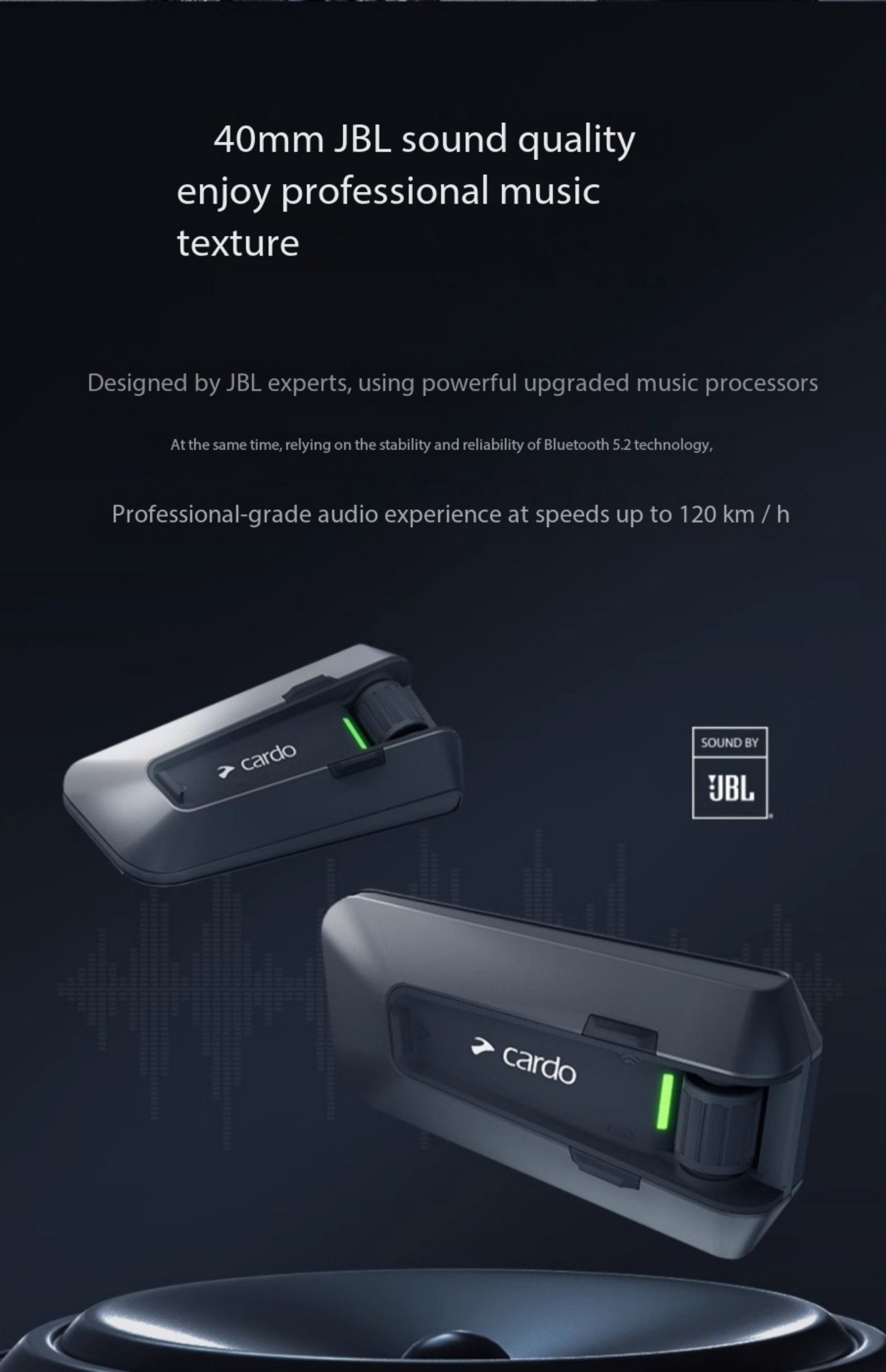 CARDO Packtalk EDGE Second Generation Bluetooth headset Motorcycle ...