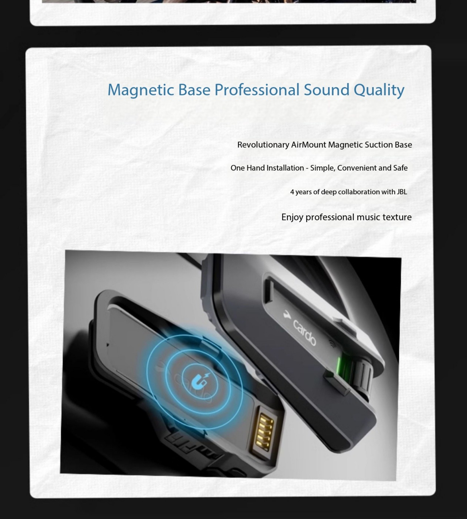 CARDO Packtalk EDGE Second Generation Bluetooth headset Motorcycle ...