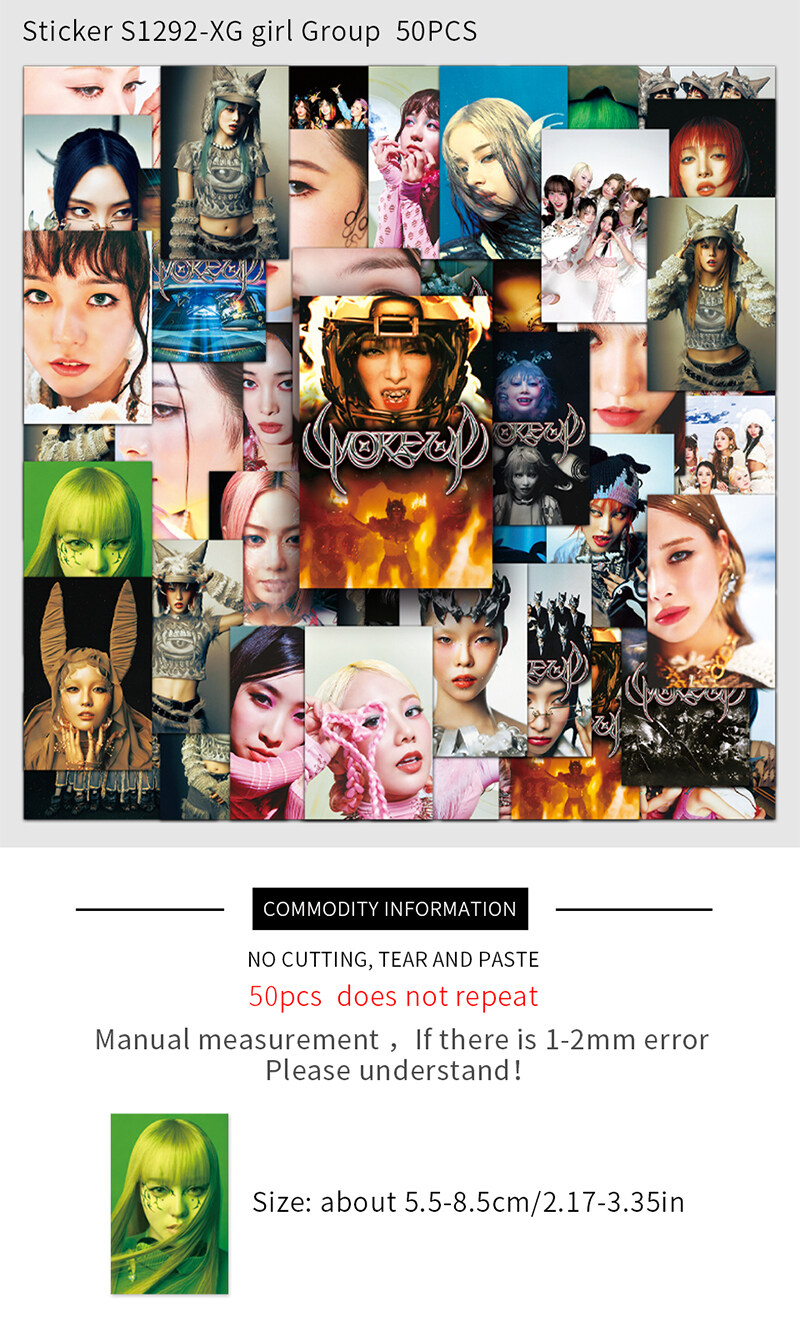 50PCS XG Girl Group Sticker Japanese Female Singer Model HD Sticker ...