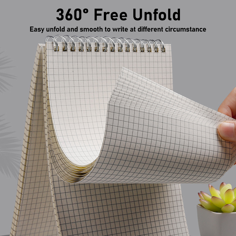 A5 B5 Line/Grid Spring Notebook MUJI Style Notepad 80Sheets Spiral ...