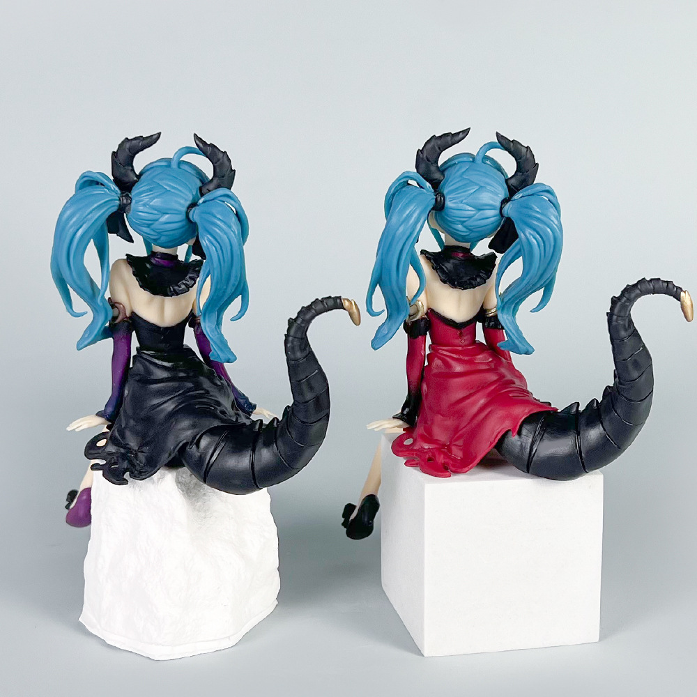 14CM Anime Miku Noodle Stopper Sitting Posture PVC Hatsune Miku Little ...