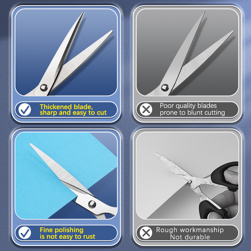 5Pcs Stainless Steel Black Scissors Multifunctional Paper Cutter DIY ...