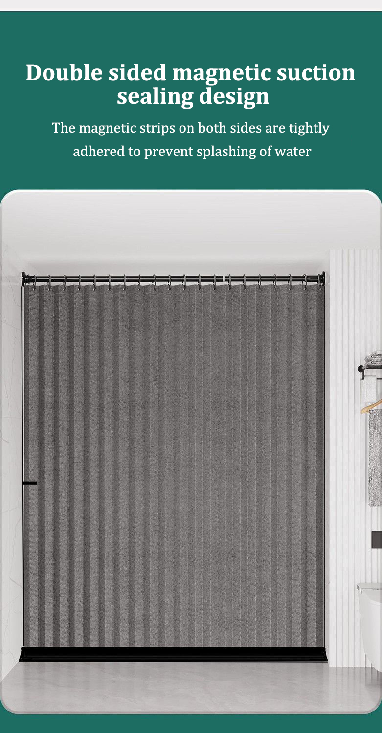 VLANCH Bathroom Foldable Shower Curtain Bathroom Invisible Shower ...