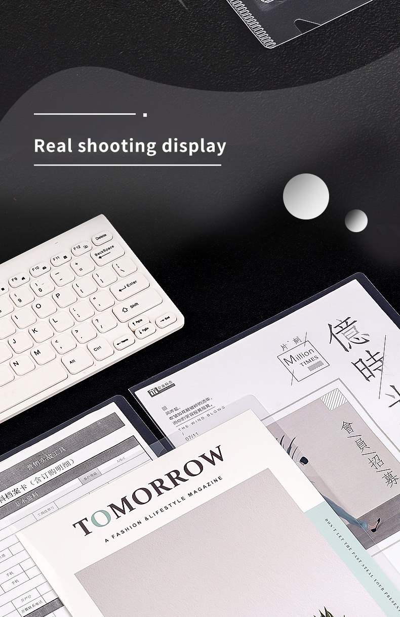 50PCS A4 L-shaped Folder Transparent File Classification Saving ...