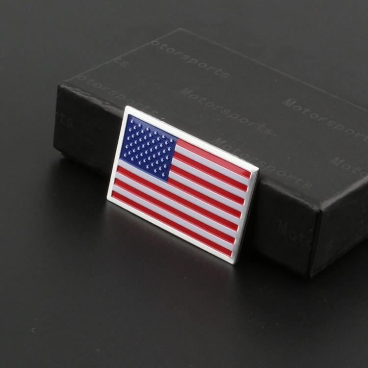 Metal American Flag Car Sticker Three-Dimensional Three-Dimensional USA ...