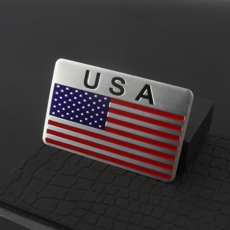 Metal American Flag Car Sticker Three-Dimensional Three-Dimensional USA ...