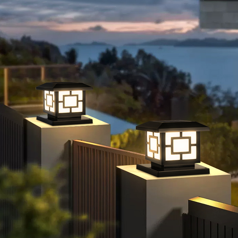 CANMEIJIA Solar Post Lamp Outdoor Light Waterproof 4 Colors Solar Fence ...