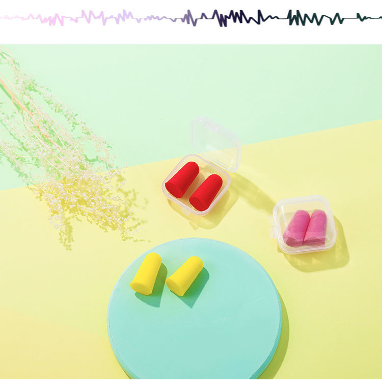 Soft Foam Soundproof Earplugs Candy Color Travel Study Silent Sleep ...