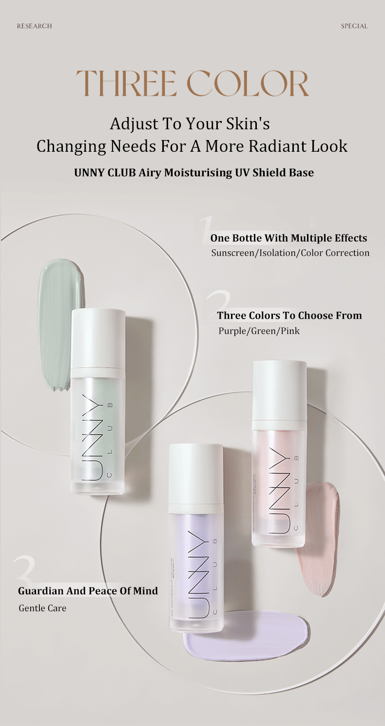UNNY CLUB Face Primer Makeup Base Primer Isolation Cream Color Corrector Tone-up Base Cream 30g ...