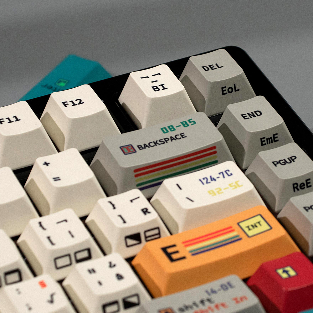 Retro C64 R3 Keycaps 147Keys/Set Colour Side PBT Cherry Profile Custom ...