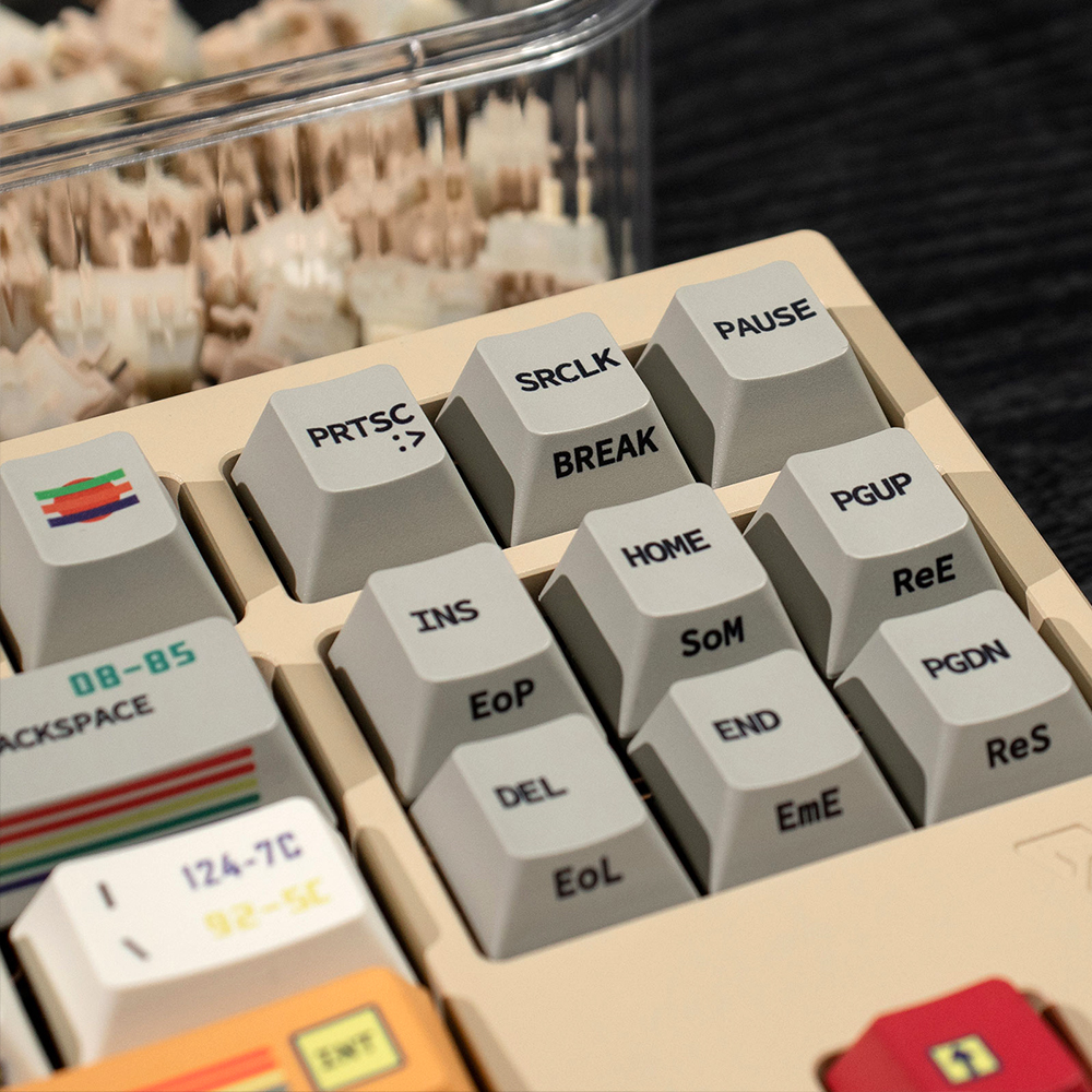 Retro C64 Keycaps 147Keys/Set Colour Side PBT Cherry Profile Custom ...