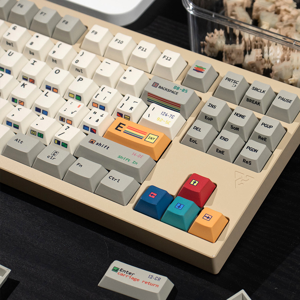 Retro C64 Keycaps 147Keys/Set Colour Side PBT Cherry Profile Custom ...