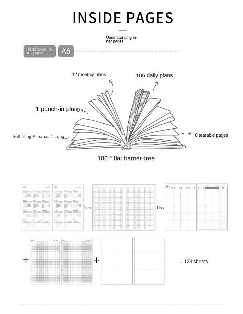 Legit kinbor2026 kinbor techo– 52gsm Tomoe River Paper Weekly Planner ...