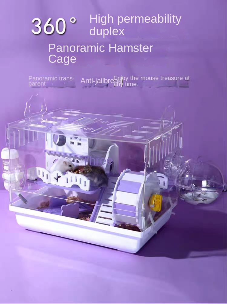 Hamster Cage Acrylic Transparent Dedicated House Breeding Box Hamster ...