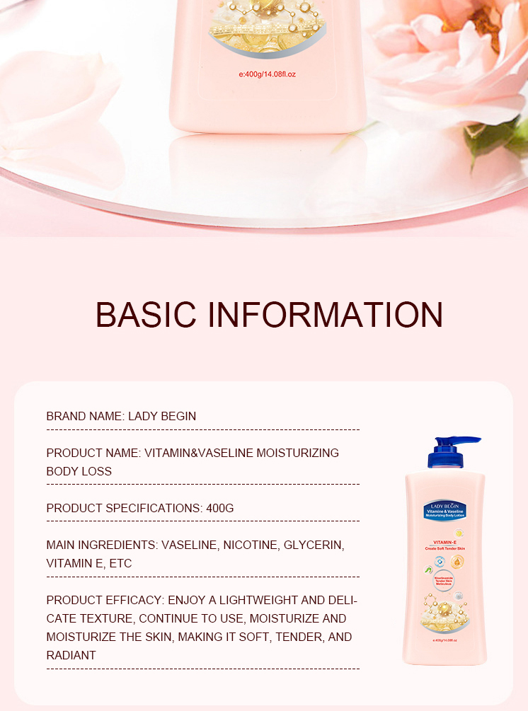 Lady BEGIN Vaseline and Vitamin Moisturizing Body Lotion | Shopee ...