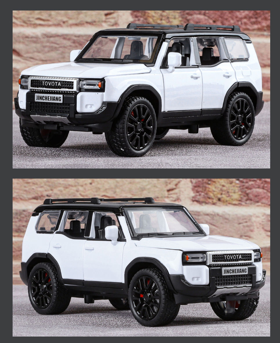 【RUM】1:32 Scale New Toyota Prado Alloy Car Model Light & Sound Effect ...