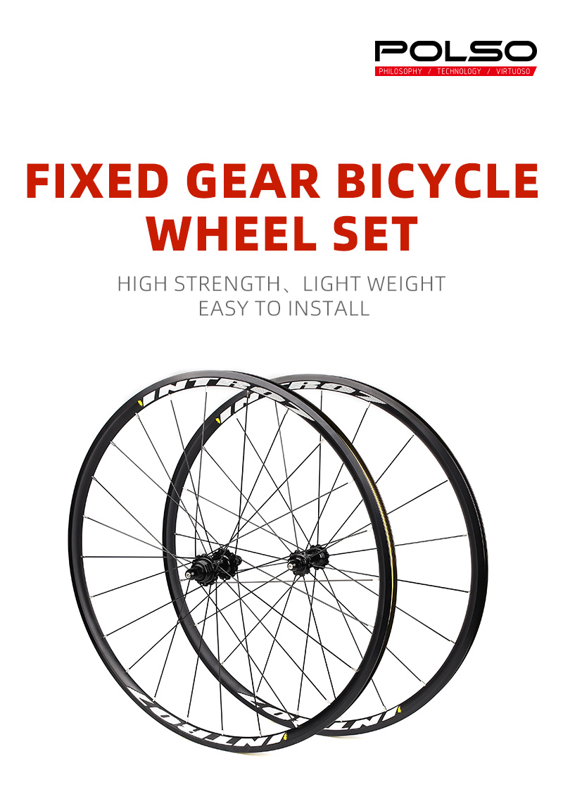 INTRO7 Tech Fixie Wheelset 700C Sealed Bearings Wheel 20-24H ...