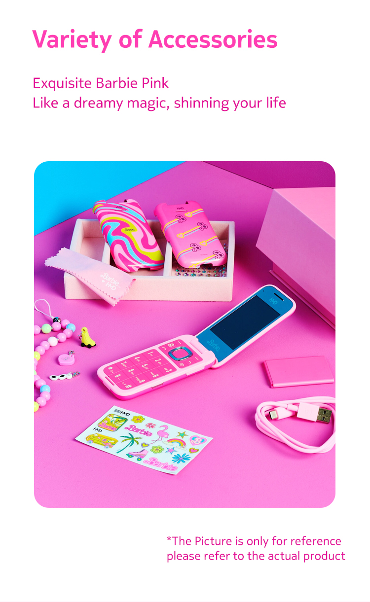 HMD Barbie Flip Phone 4G With Fancy Box HMD X Barbie Pink Retro Flip ...