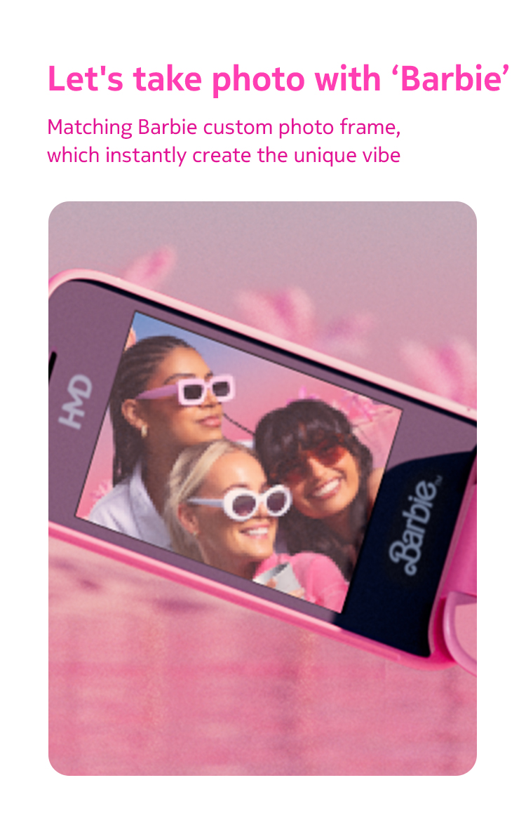 HMD Barbie Flip Phone 4G With Fancy Box HMD X Barbie Pink Retro Flip ...