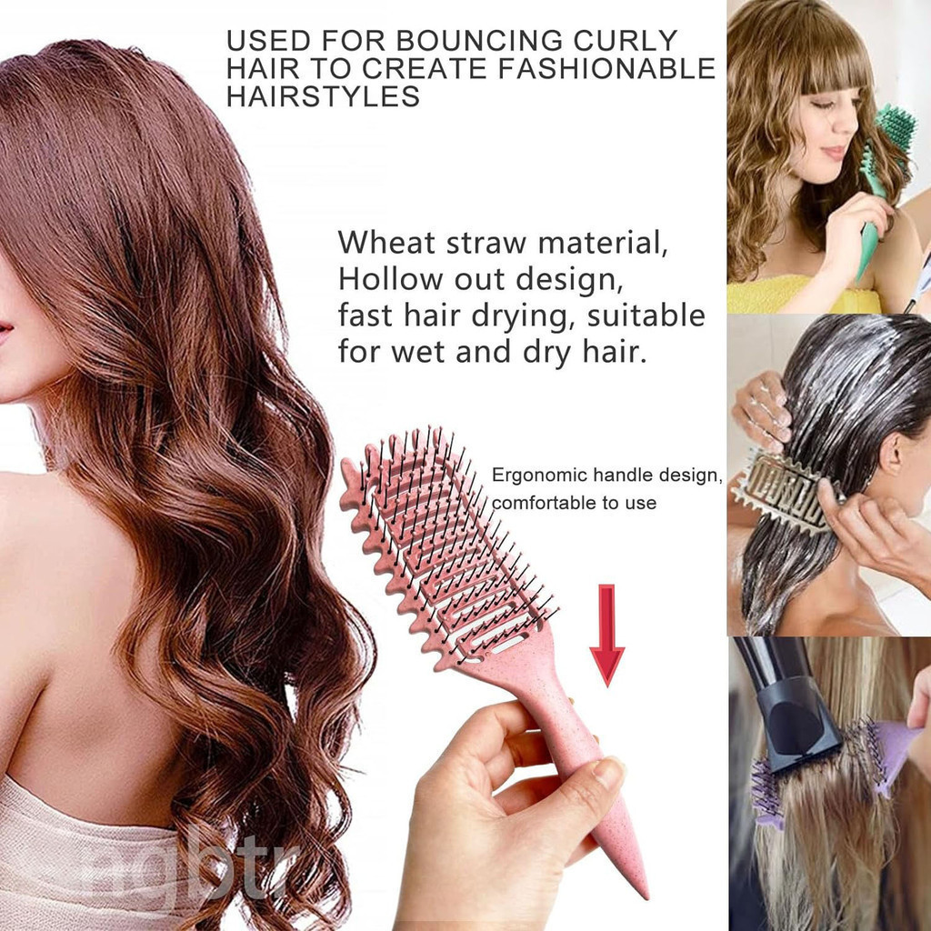 SEVICH Bounce Curl Define Styling Brush Detangling Hair Brush Tangled Hair Comb Shaping Defining ...