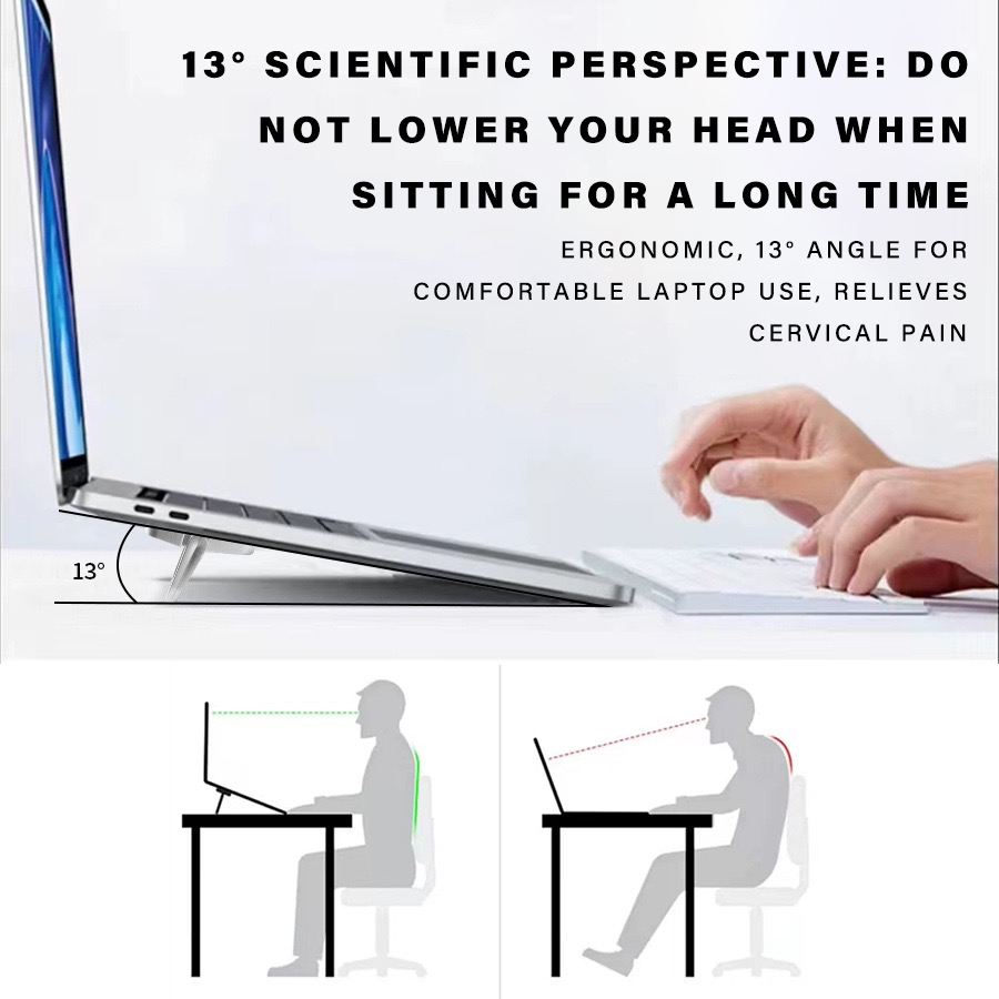 2pcs Adjustable Invisible Laptop Stand, Foldable Portable Notebook ...