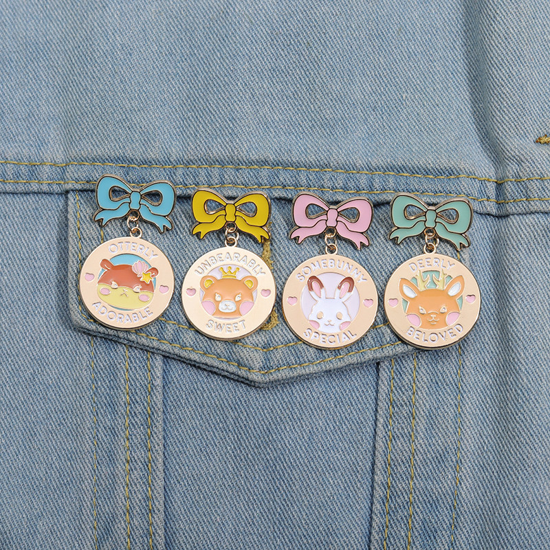 Medal Series Enamel Brooch Inspires Words Never Give Up, Courage Pin ...