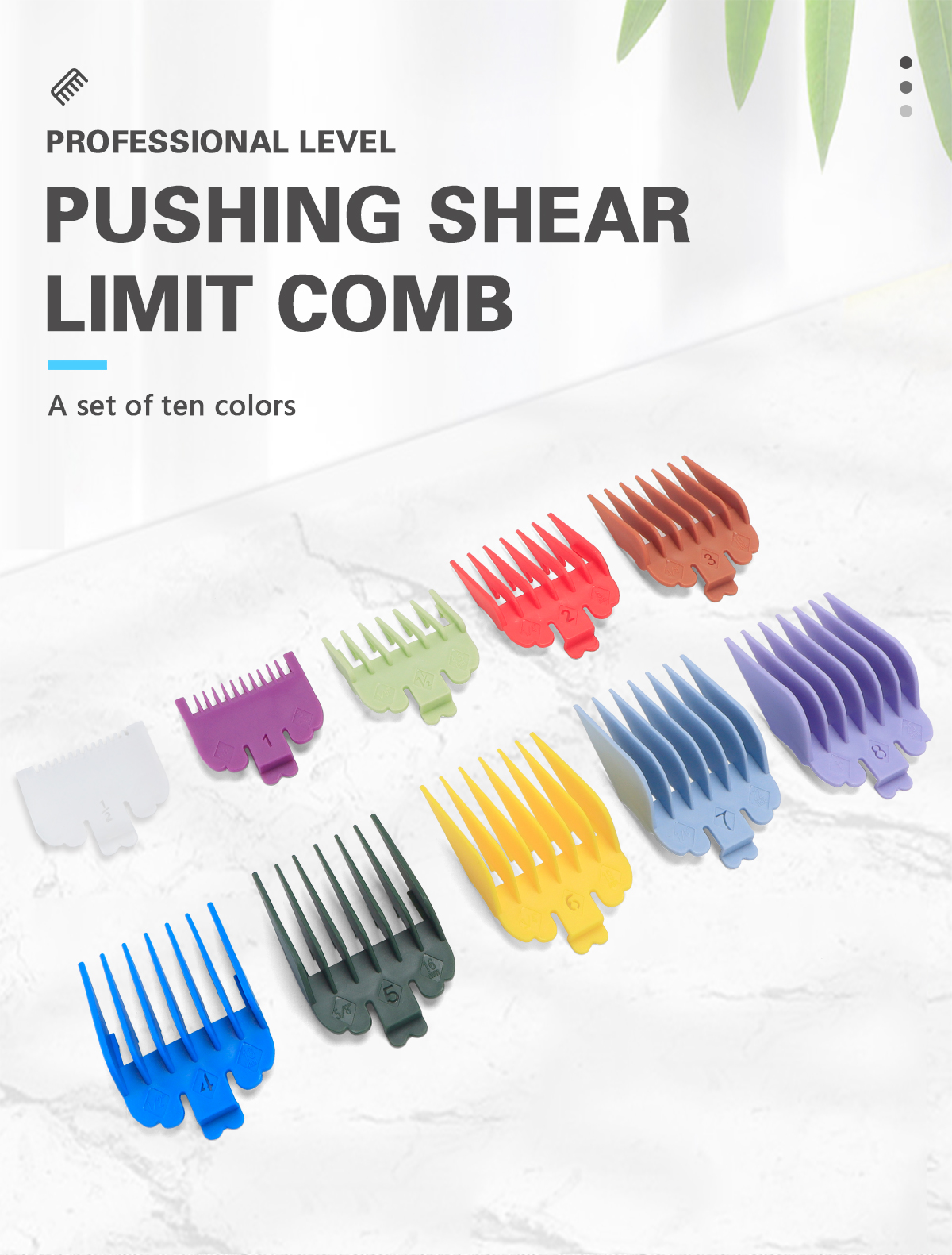10 Pcs Universal Hair Clipper Limit Comb Guide Attachment Size Hair Clipper Replacement Parts ...