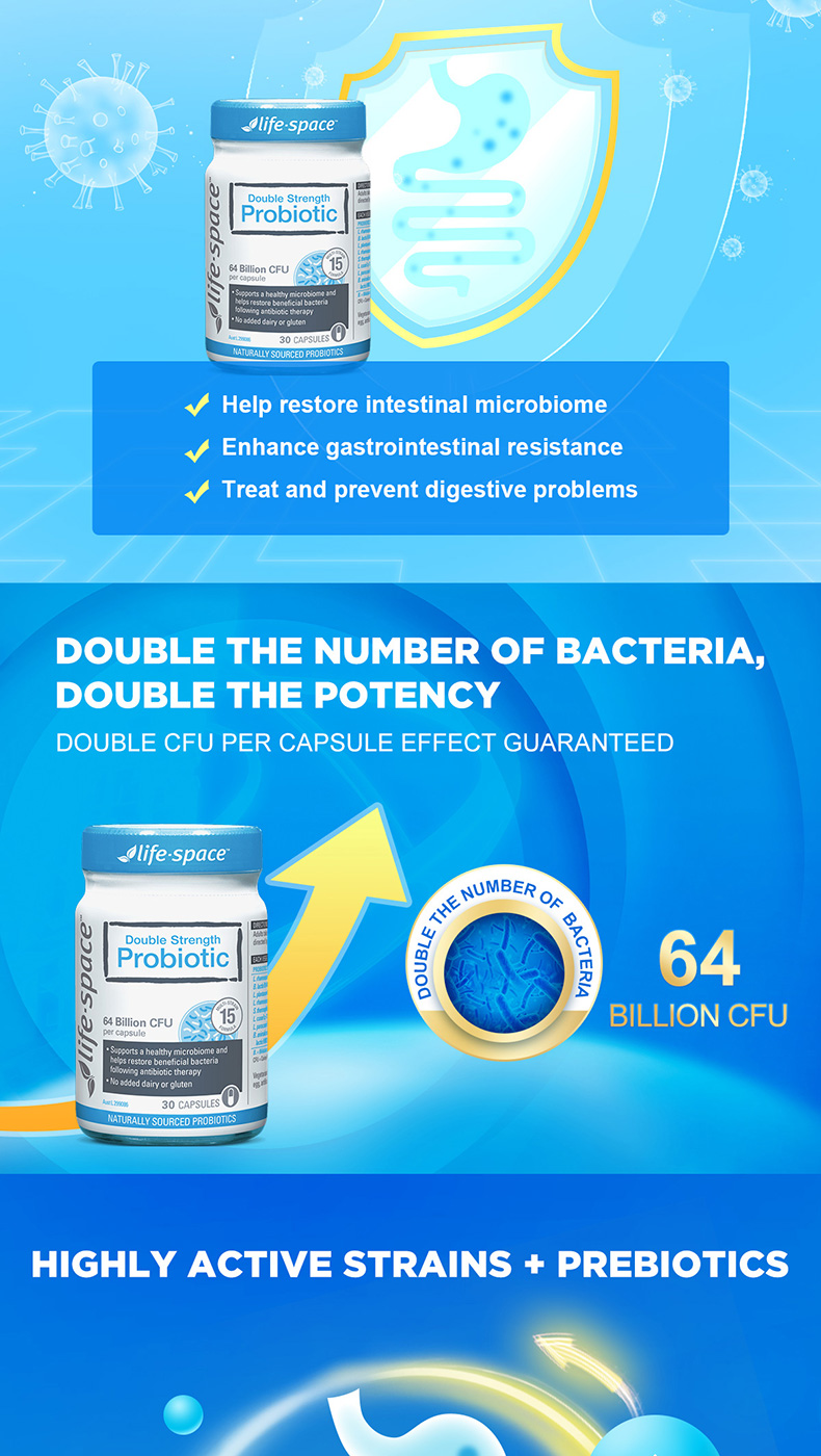 [Official] Life Space Double Strength Adult Probiotics 30 Capsules ...