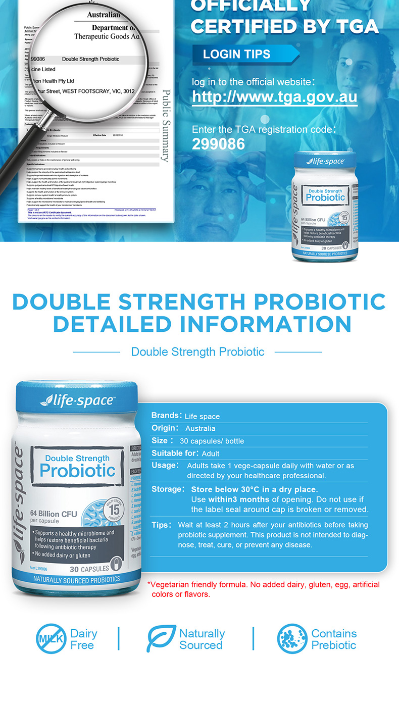 [Official] Life Space Double Strength Adult Probiotics 30 Capsules ...