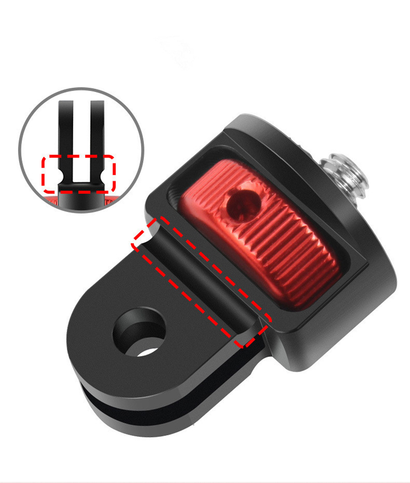 Aluminum 1/4 inch Screw Tripod Adapter 360Rotating Mount Holder For ...