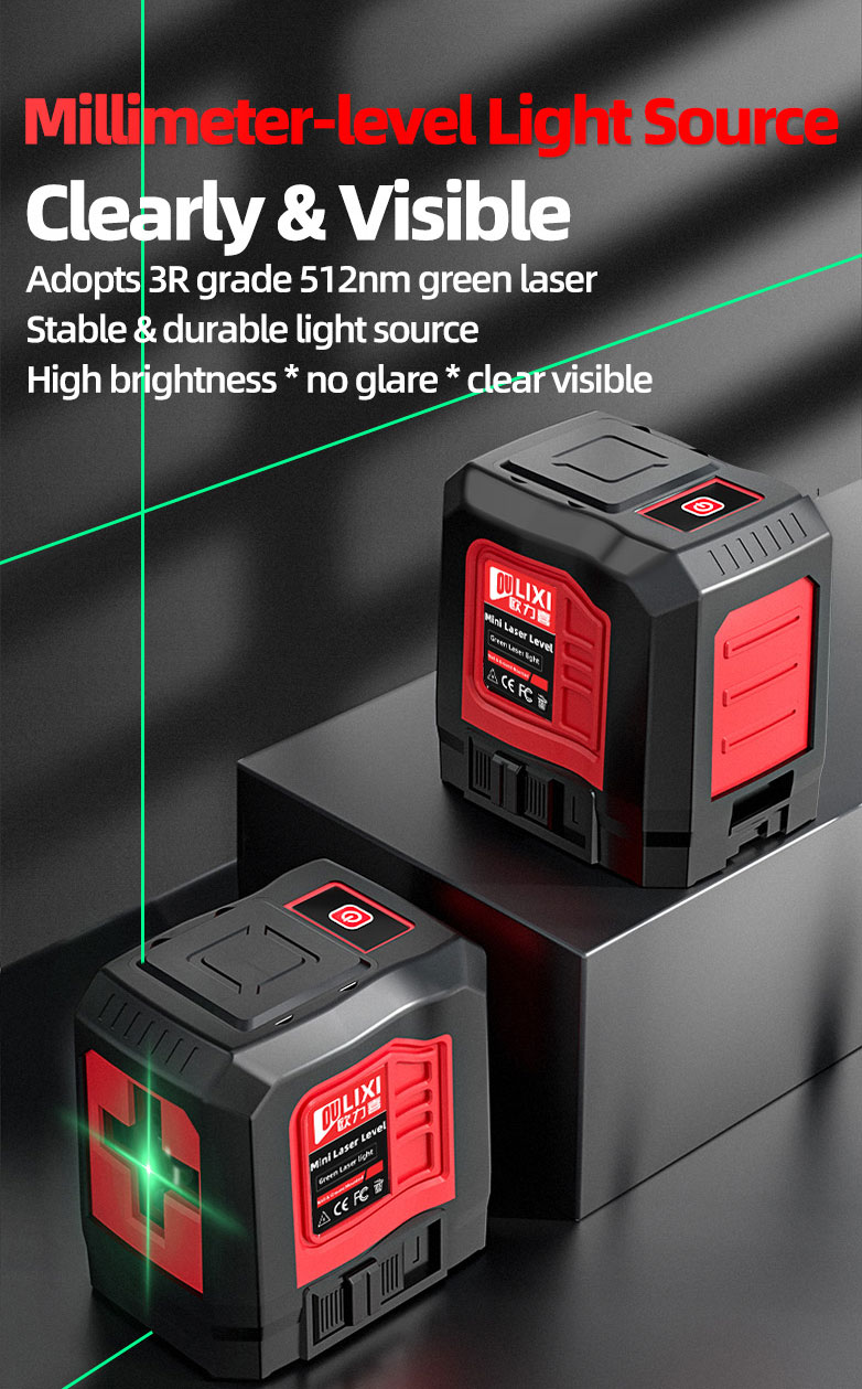 OULIXI Ultra Mini 2 / 5 Lines Laser Level Rechargeable Automatic ...