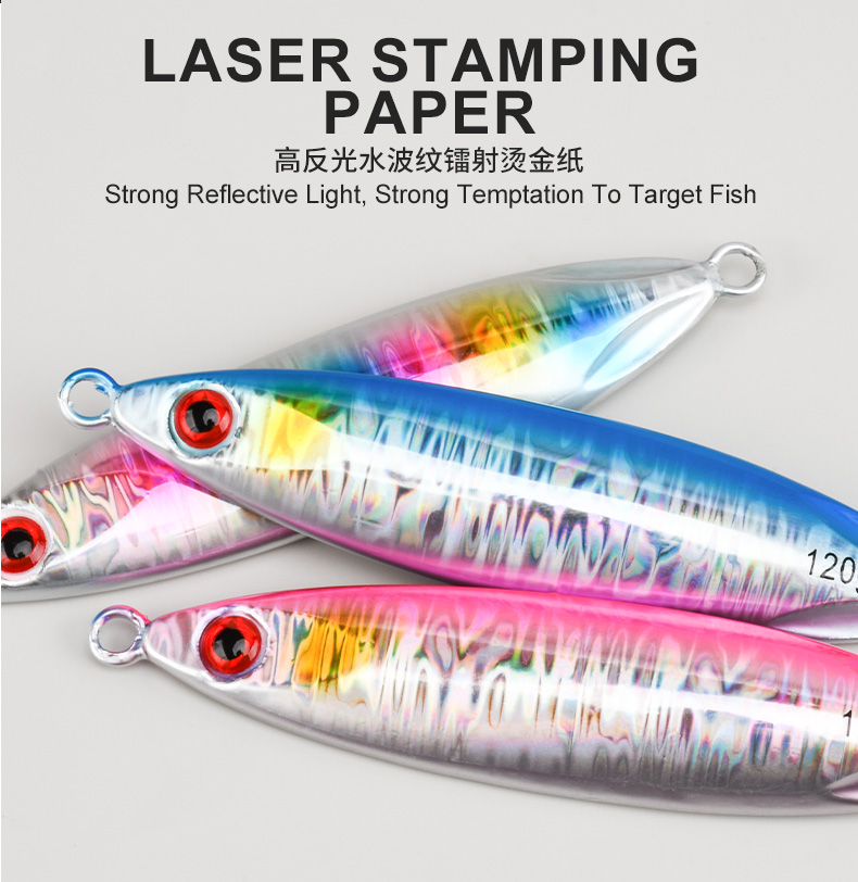 TEASER【J73】 Slow Shore Jigging Lure 80g 100g Metal Jigs Sinking Fish ...