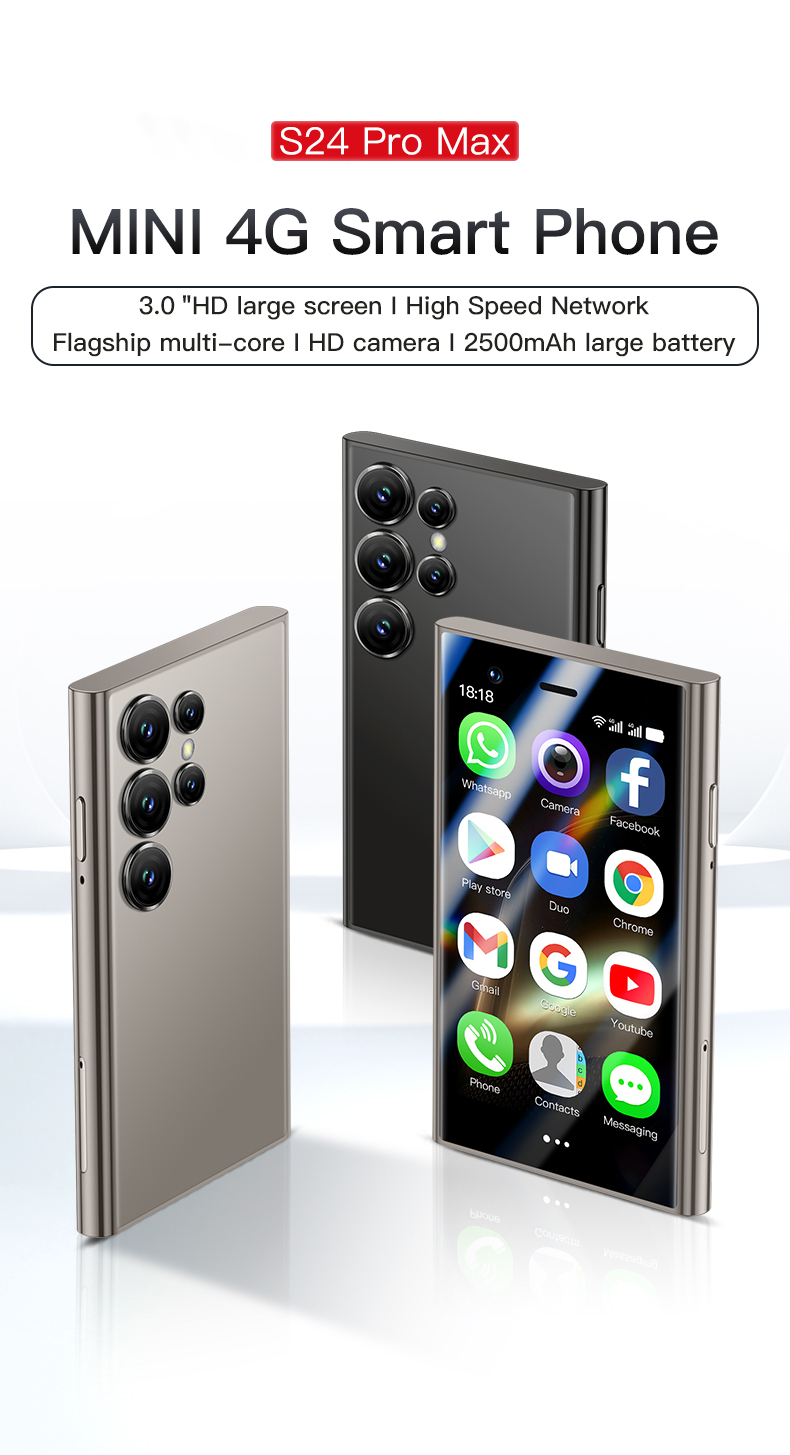 S24 Max 4G smartphone dual-SIM GPS 3.0-inch mini mobile phone Android 8 ...