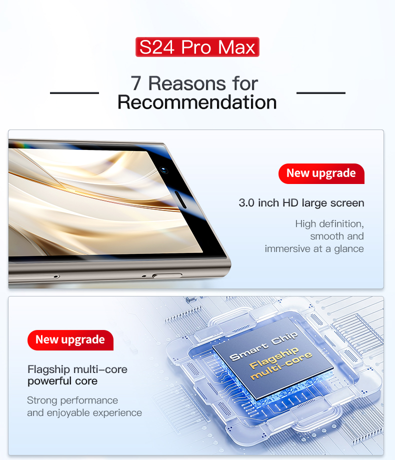 S24 Max 4G smartphone dual-SIM GPS 3.0-inch mini mobile phone Android 8 ...