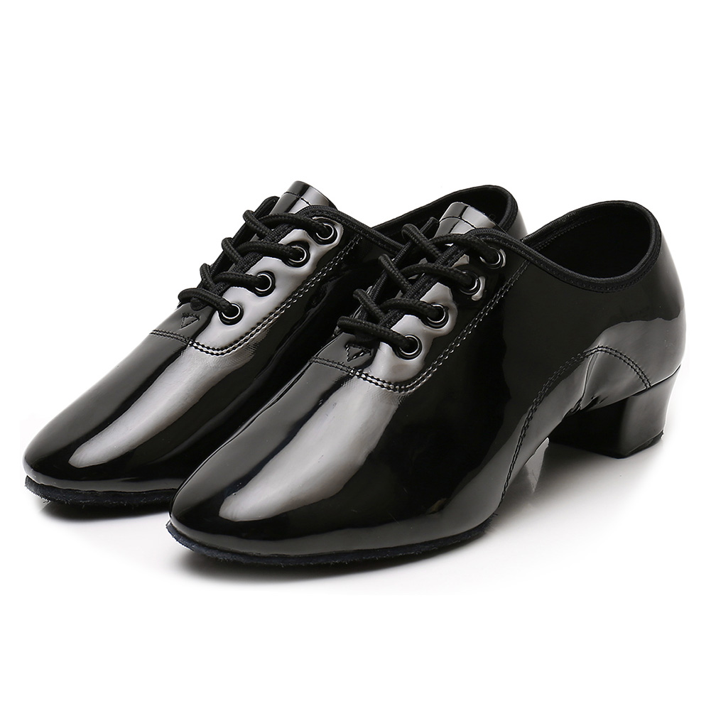 Men's Boys International Standard Dance Shoes Leather Breath Low Heel ...