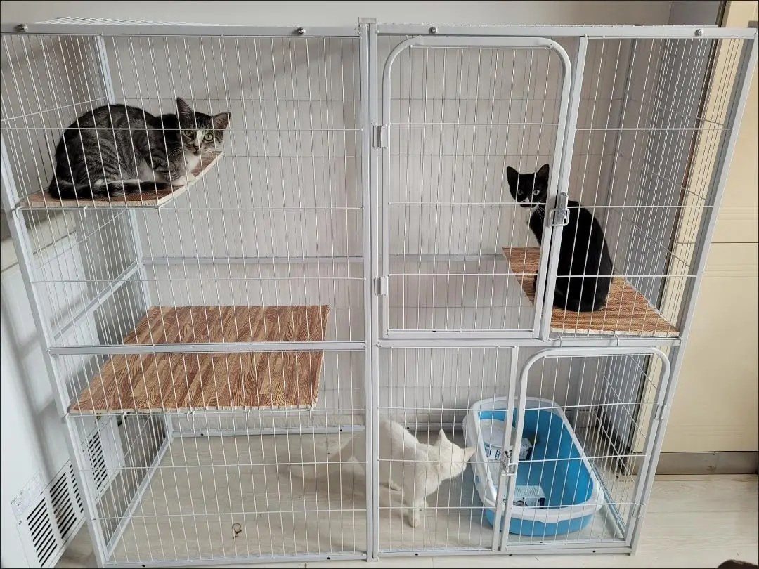【Ready Stock】 Cat Cage 3 Layer Extra Large Space Stackable Expandable ...