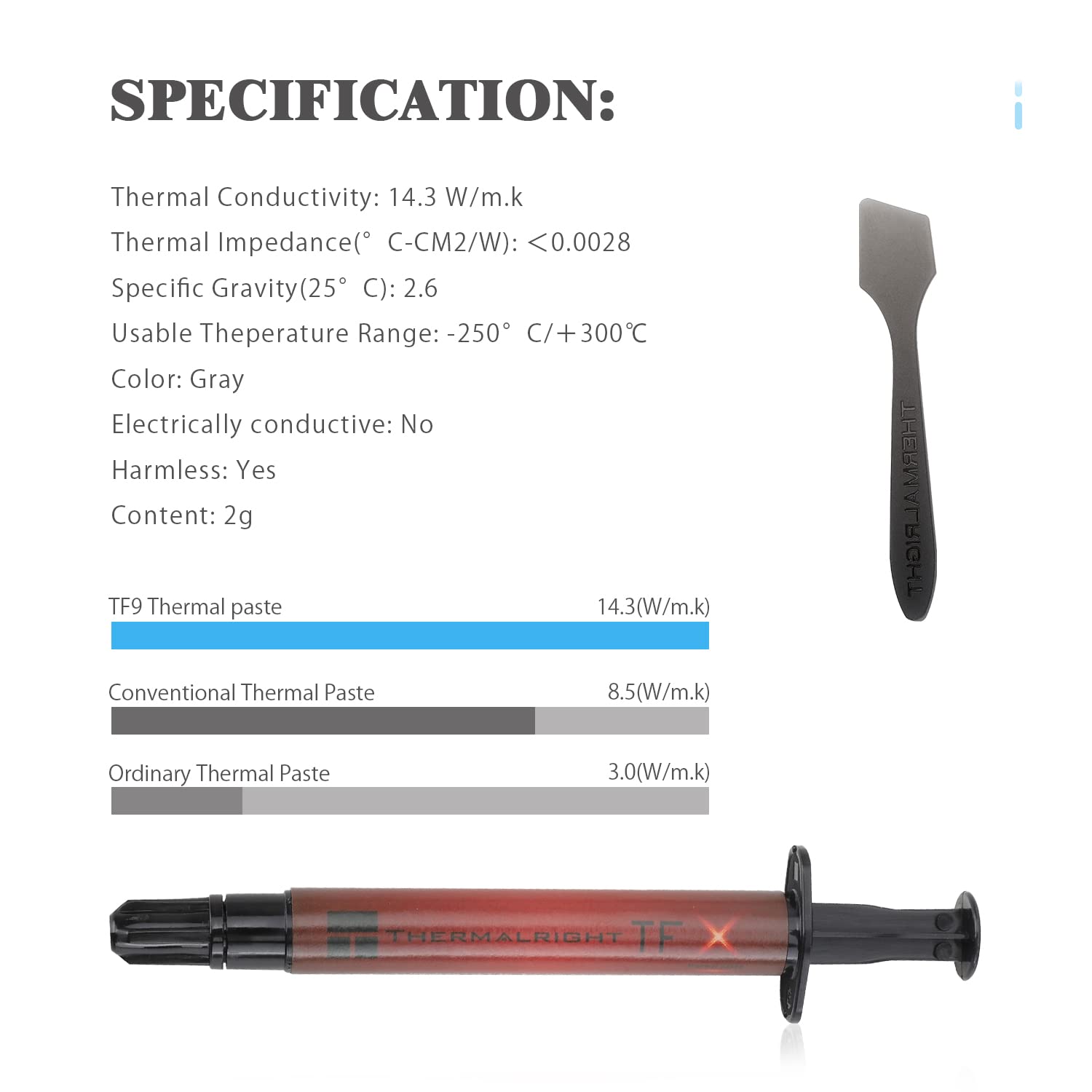 Thermalright TFX 2g/6.2g/12.8g Thermal Paste High Durability 14.3W/m.k ...