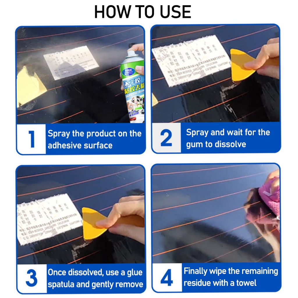 Sticker Remover Spray Glue Remover Adhesive Remover Car Sticker Quick ...