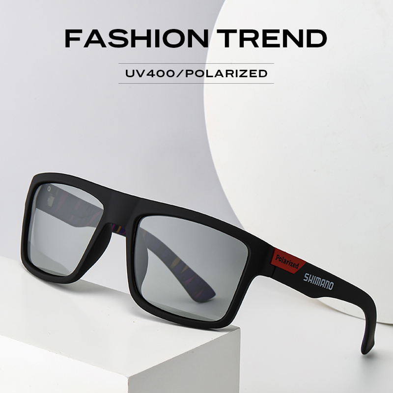 SHIMANO 818 Photochromic Polarized Glasses UV400 Cycling Sports Sunglasses Men Bike Goggles ...