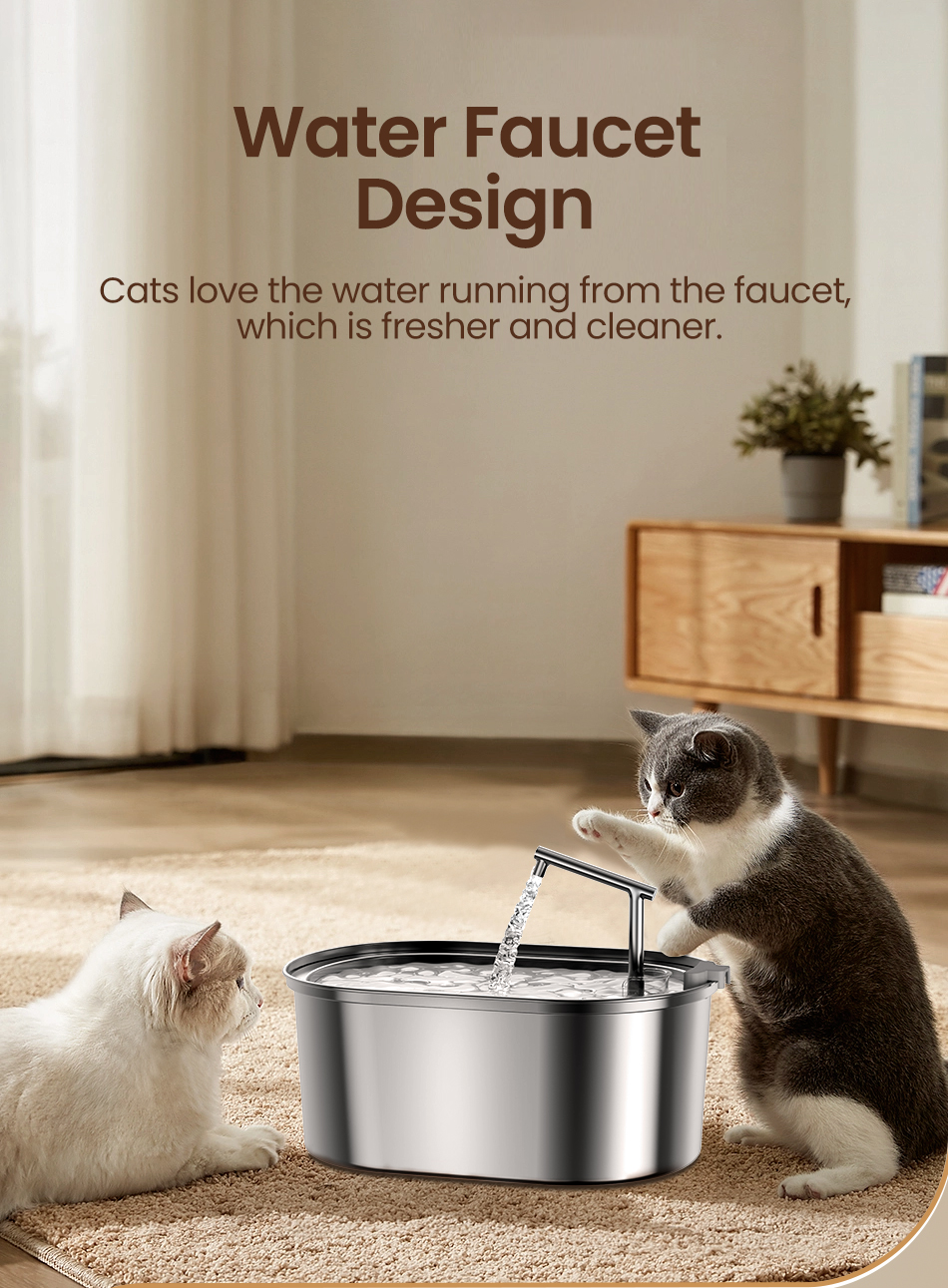 【Philippines spot 】 ROJECO 3.2L Cat Drinking Fountain Automatic 304 ...