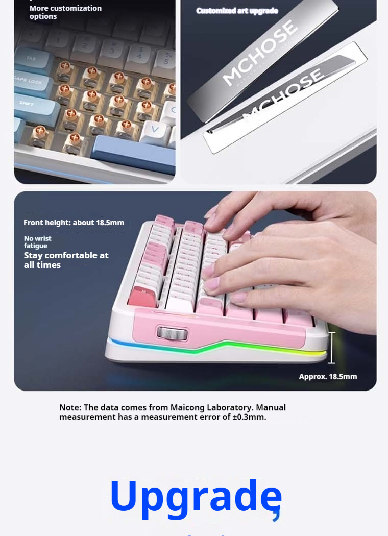 MCHOSE X75 V2 Custom Mechanical Keyboard Wireless Bluetooth Three-Mode ...