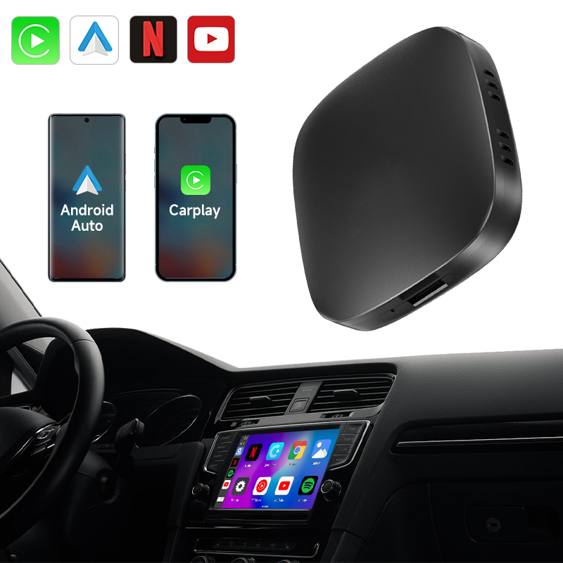 2G+16G/32G Wireless Apple CarPlay Android Auto Adapter with Youtube Netflix Car Play Dongle ...
