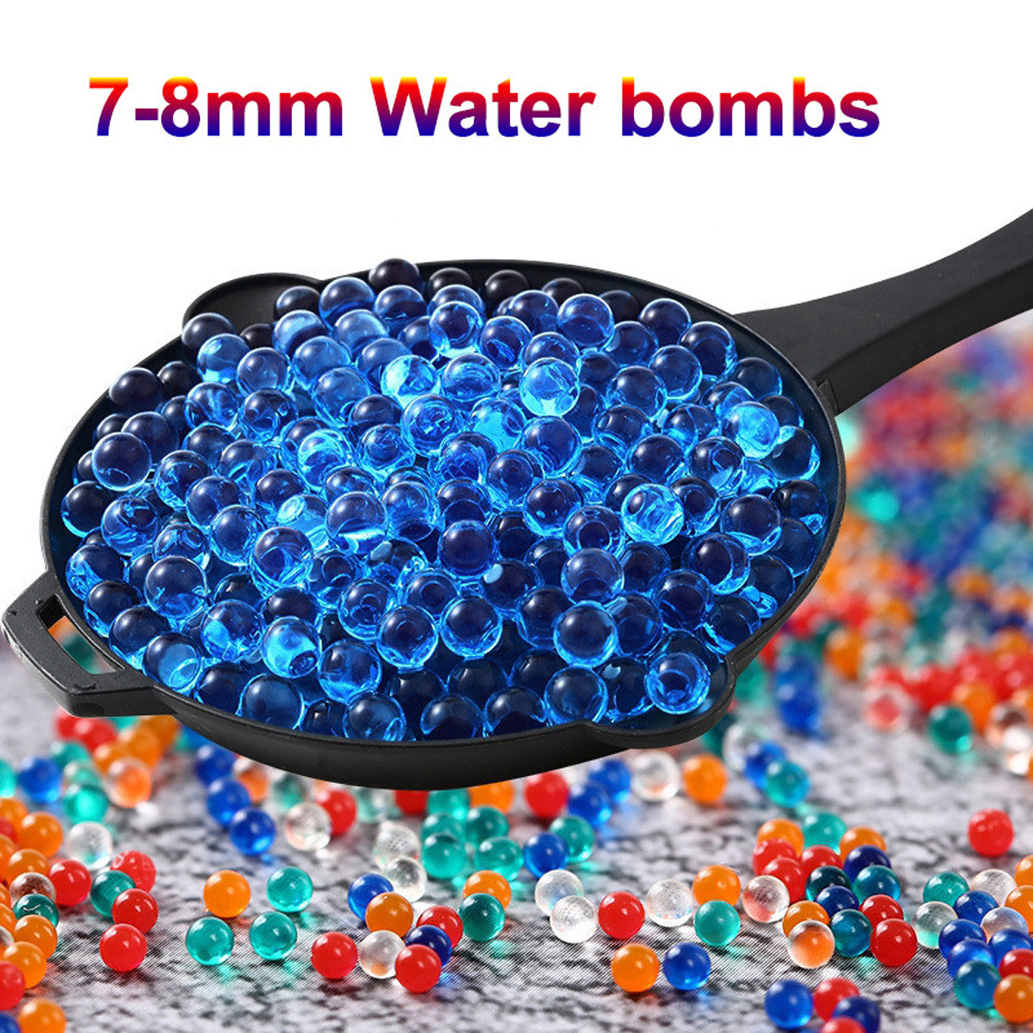 Gel Ball Blaster Refill Splat Orby Rounds (7-8 mm,5 Packs,10000 Pieces ...