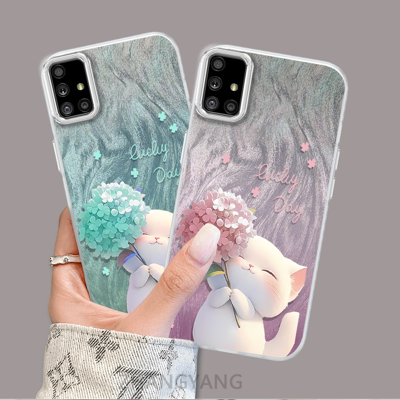 Case For Samsung A71 A51 Cartoon cute phone case with gradient color ...