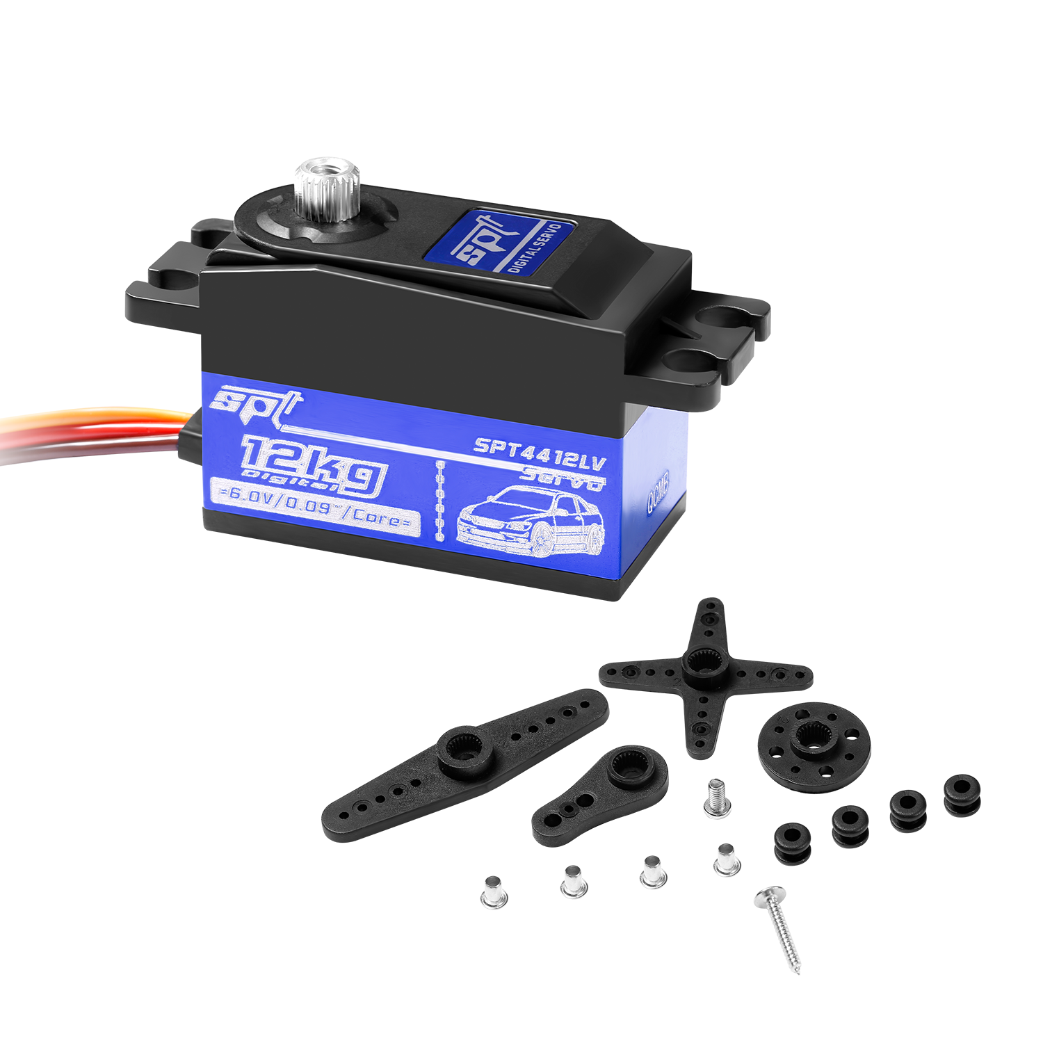 NEEBRC SPT 4412LV 12kg Short Body Servo Large Torque Metal Gear Digital ...