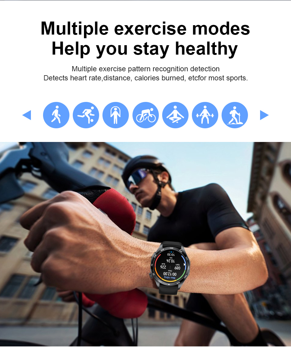 LIGE Smart Watch GT4pro Waterproof Multi-Sport Heart Rate/Blood ...
